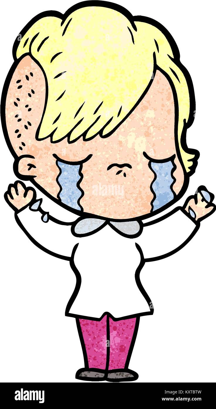 cartoon crying girl Stock Vector Image & Art - Alamy