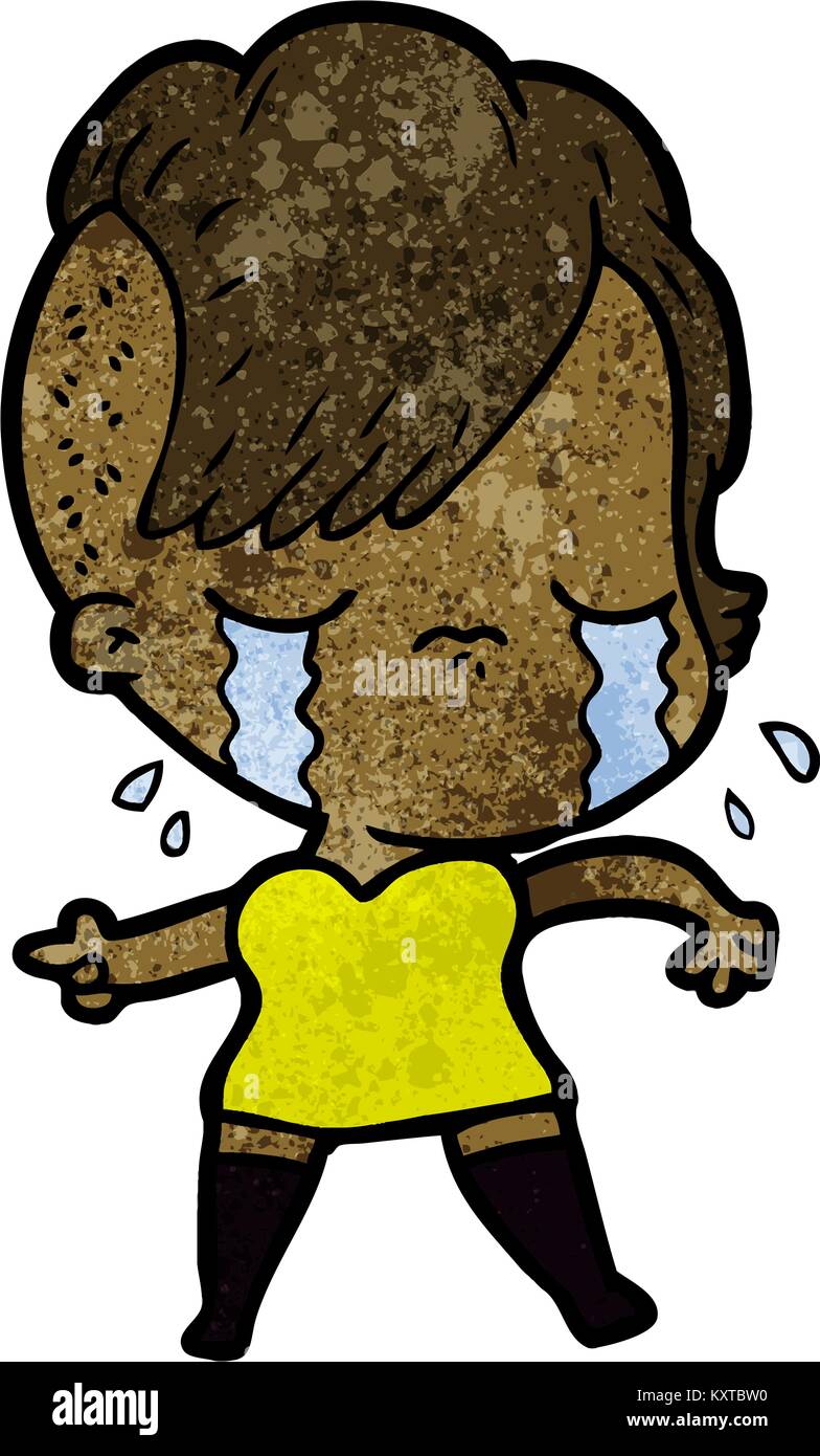 cartoon crying girl Stock Vector Image & Art - Alamy