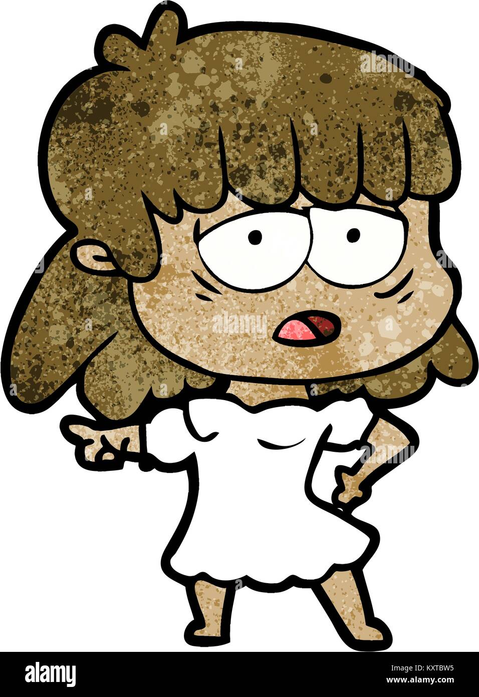 cartoon tired woman Stock Vector Image & Art - Alamy