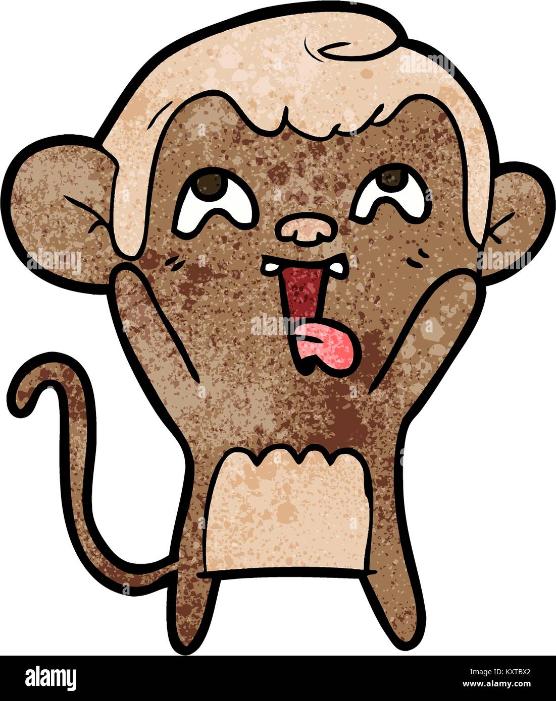 crazy cartoon monkey Stock Vector Image & Art - Alamy