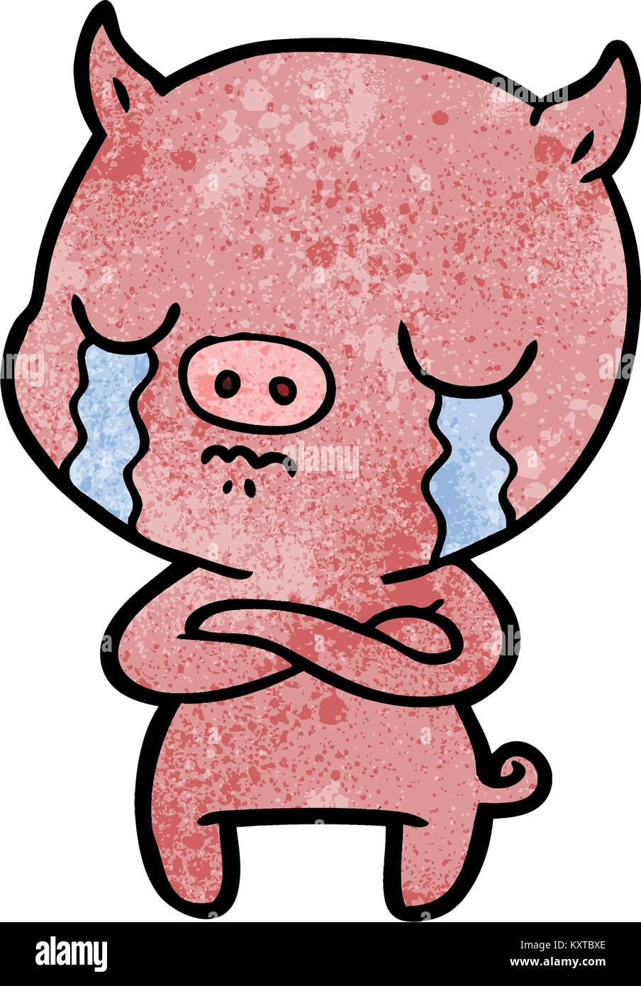 cartoon pig crying Stock Vector Image & Art - Alamy