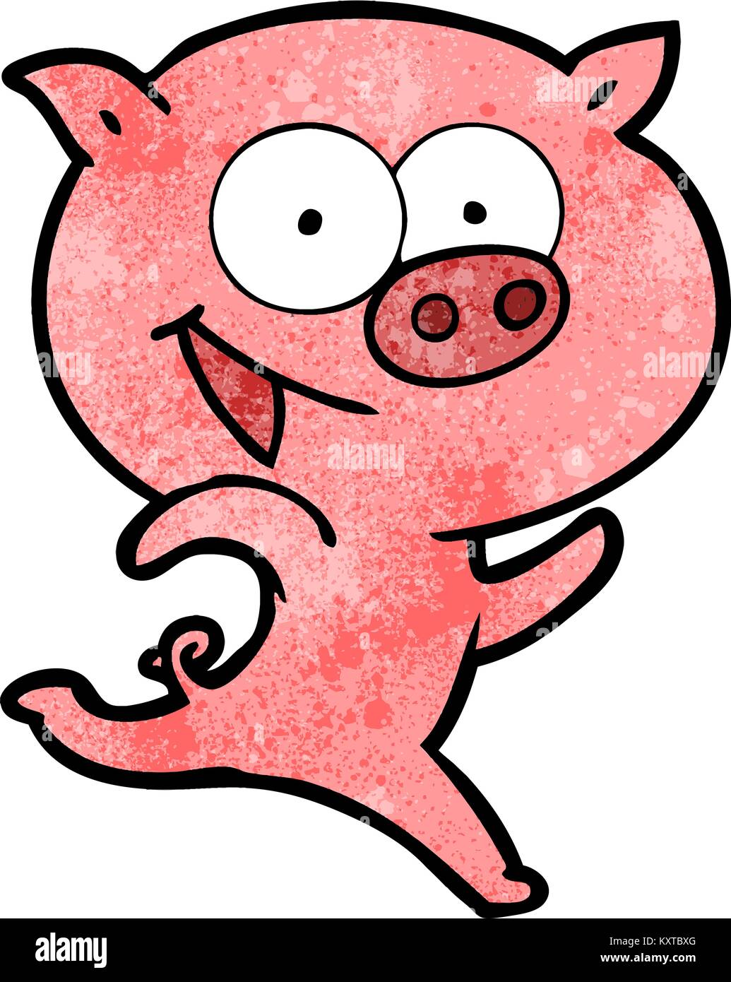 cheerful running pig cartoon Stock Vector Image & Art - Alamy