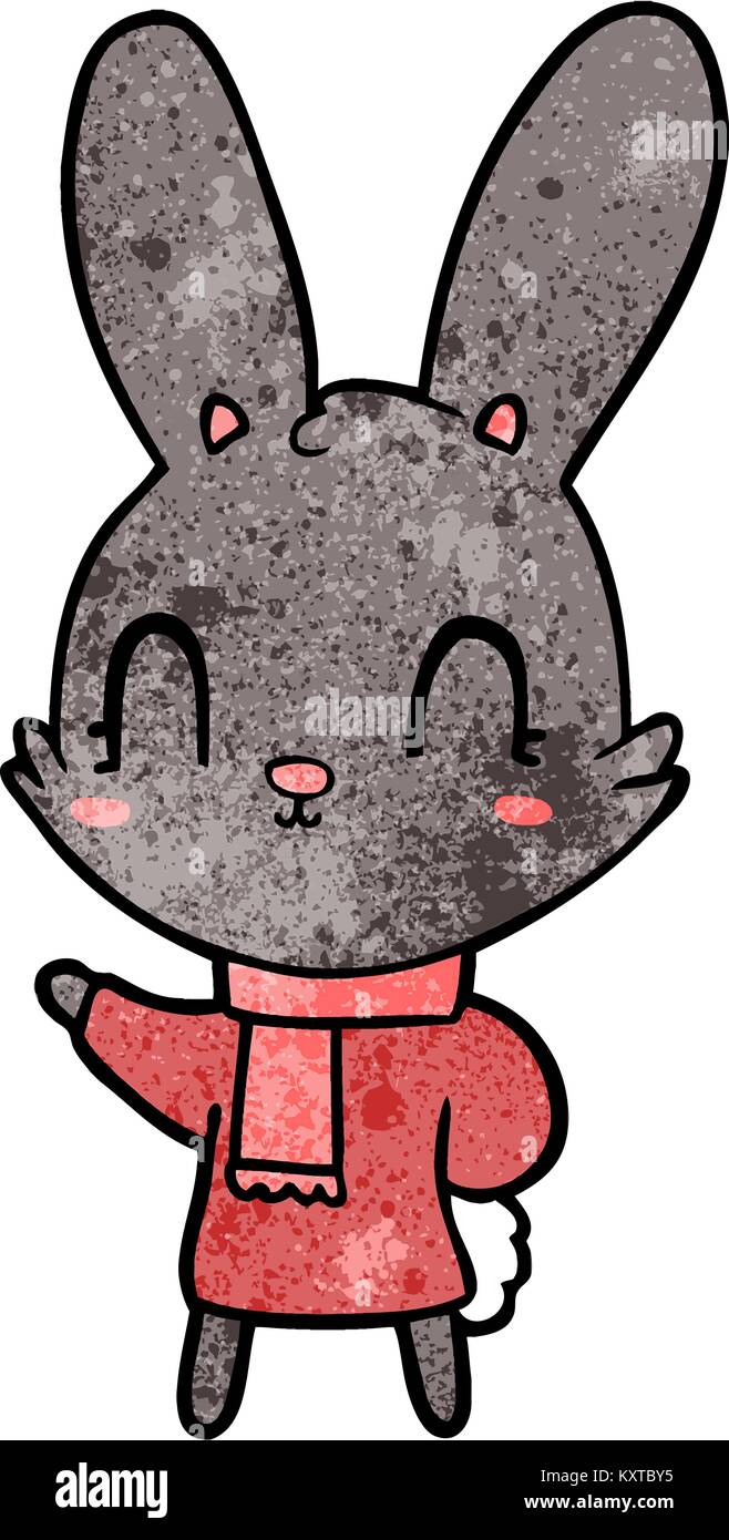 cute cartoon rabbit wearing clothes Stock Vector Image & Art - Alamy