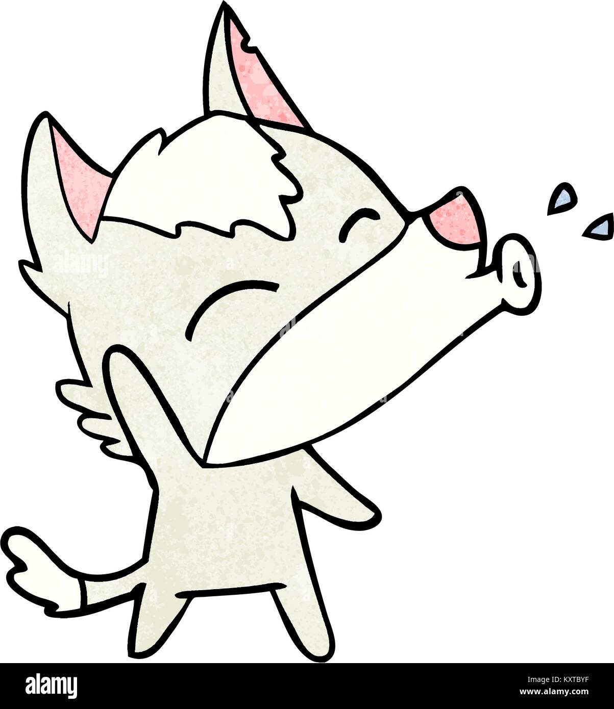 howling wolf cartoon Stock Vector Image & Art - Alamy