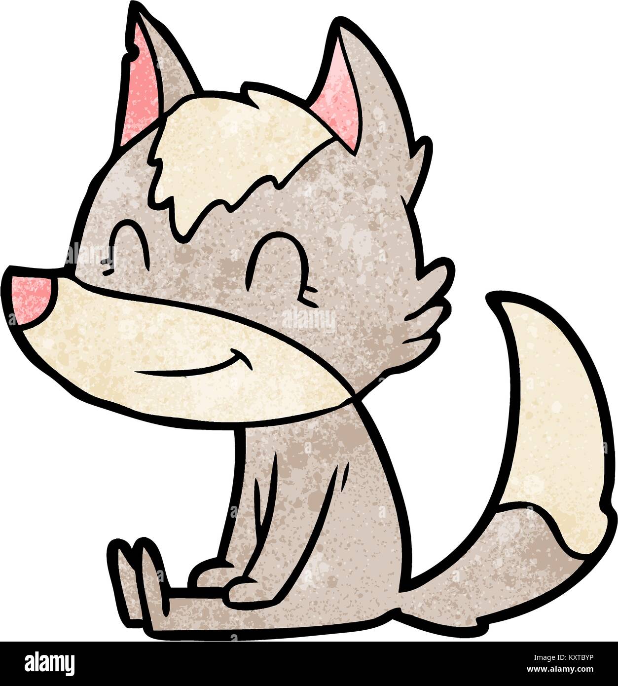 friendly cartoon wolf Stock Vector Image & Art - Alamy