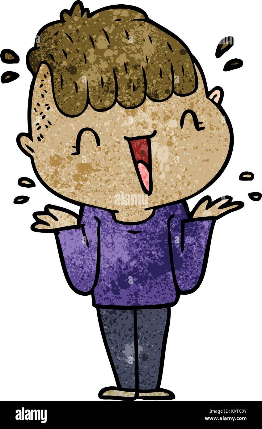 cartoon happy boy surprised Stock Vector Image & Art - Alamy