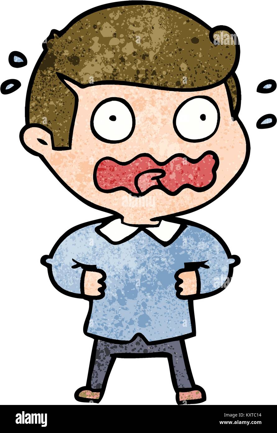 cartoon man totally stressed out Stock Vector Image & Art - Alamy