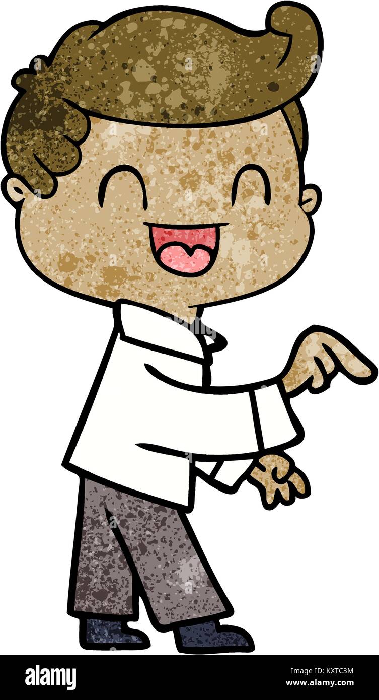 cartoon happy man pointing Stock Vector Image & Art - Alamy