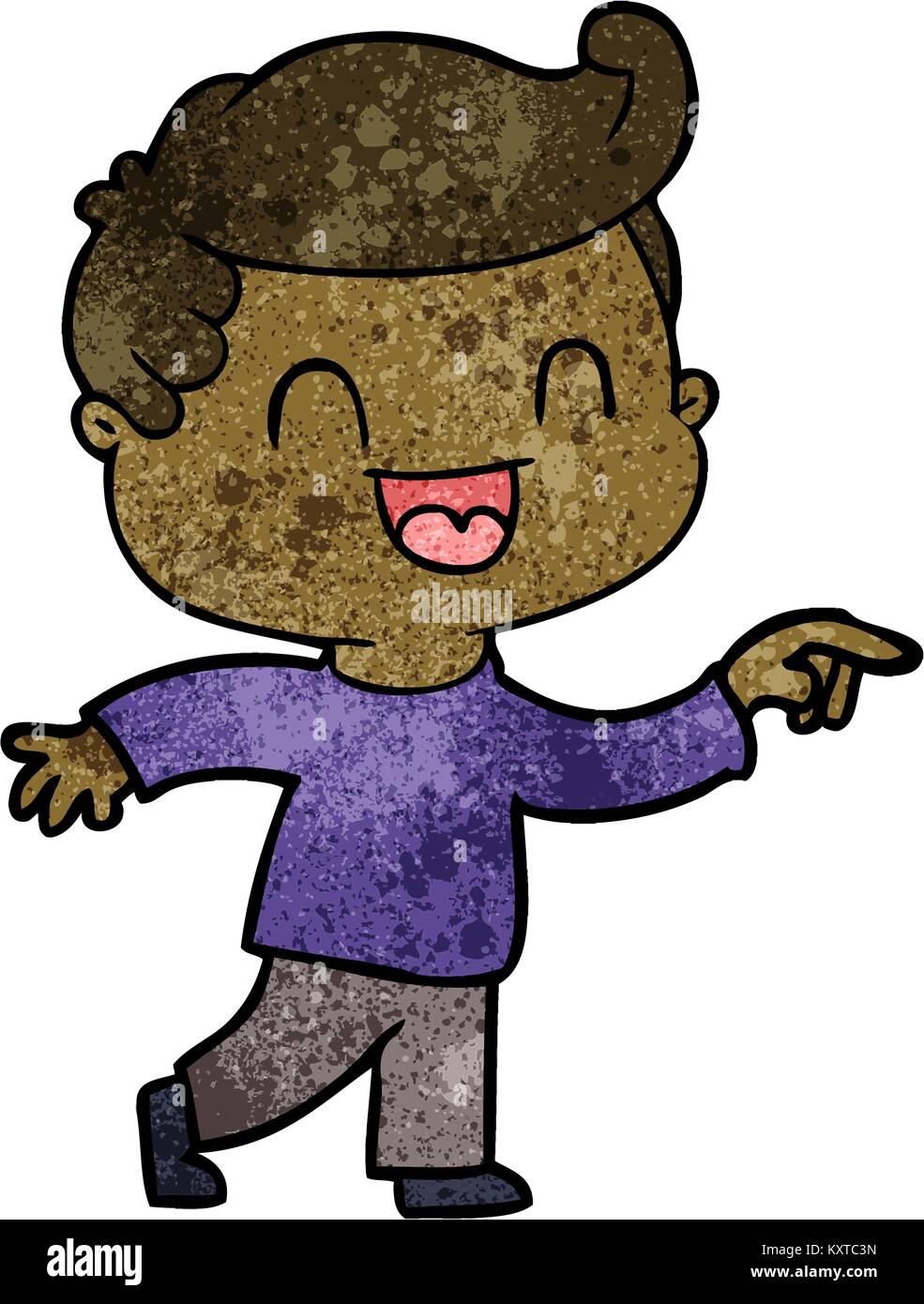 cartoon happy man pointing Stock Vector Image & Art - Alamy