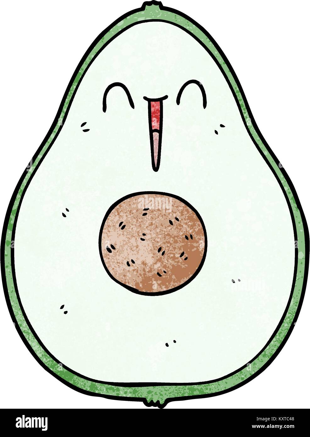 cartoon happy avocado Stock Vector Image & Art - Alamy