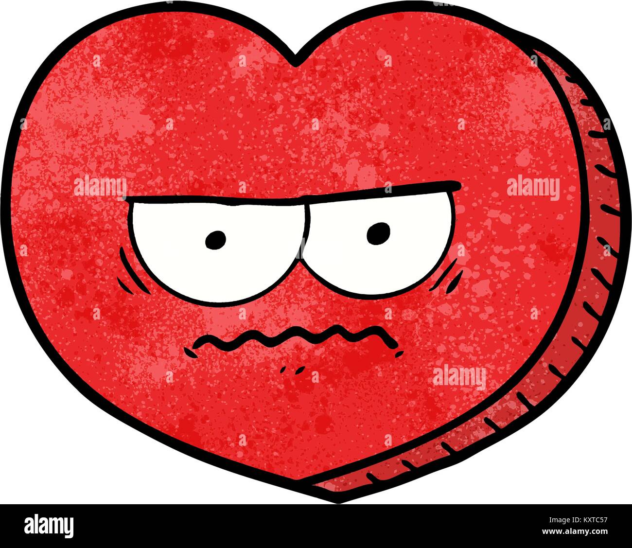 cartoon angry heart Stock Vector Image & Art - Alamy