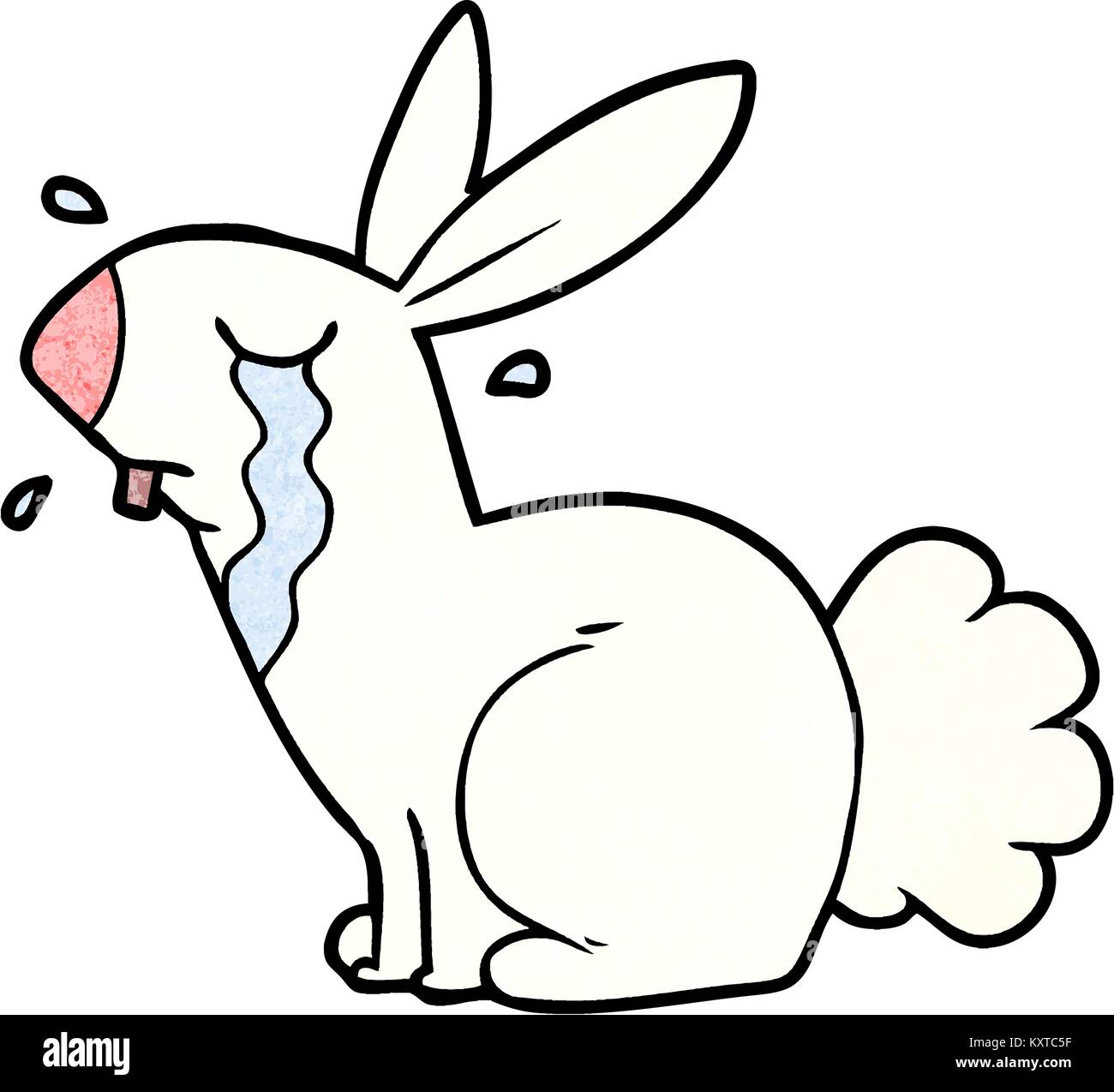 cartoon bunny rabbit crying Stock Vector Image & Art - Alamy