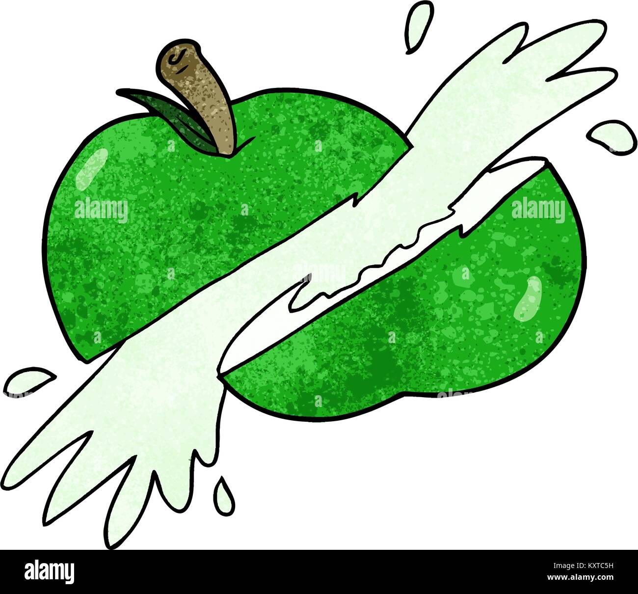 cartoon sliced apple Stock Vector Image & Art - Alamy