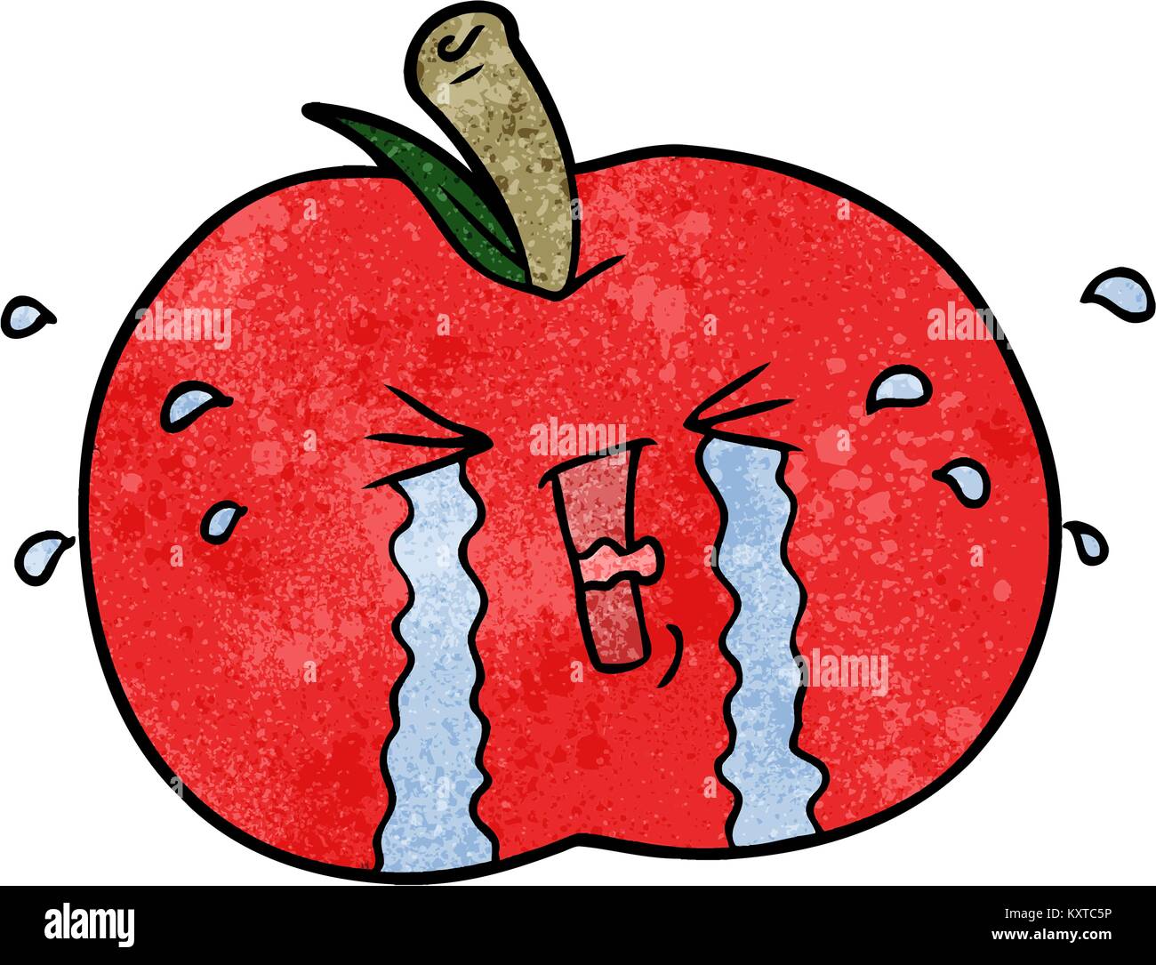 cartoon apple crying Stock Vector Image & Art - Alamy