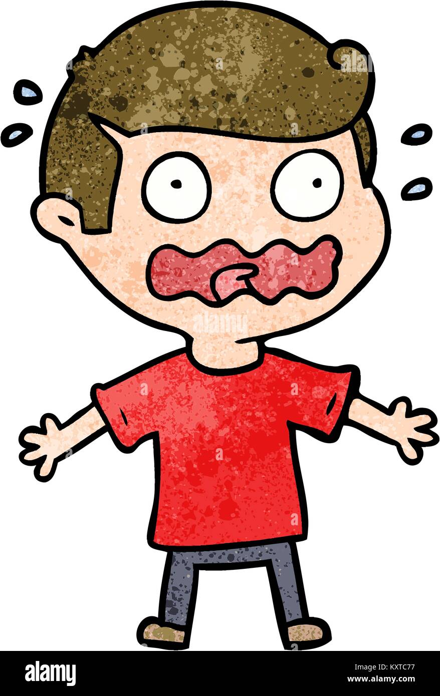 cartoon man totally stressed out Stock Vector Image & Art - Alamy