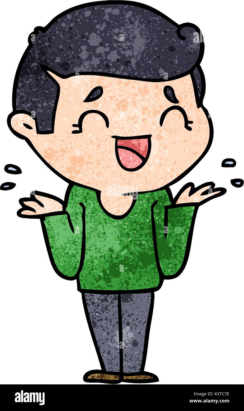 cartoon laughing confused man Stock Vector Image & Art - Alamy