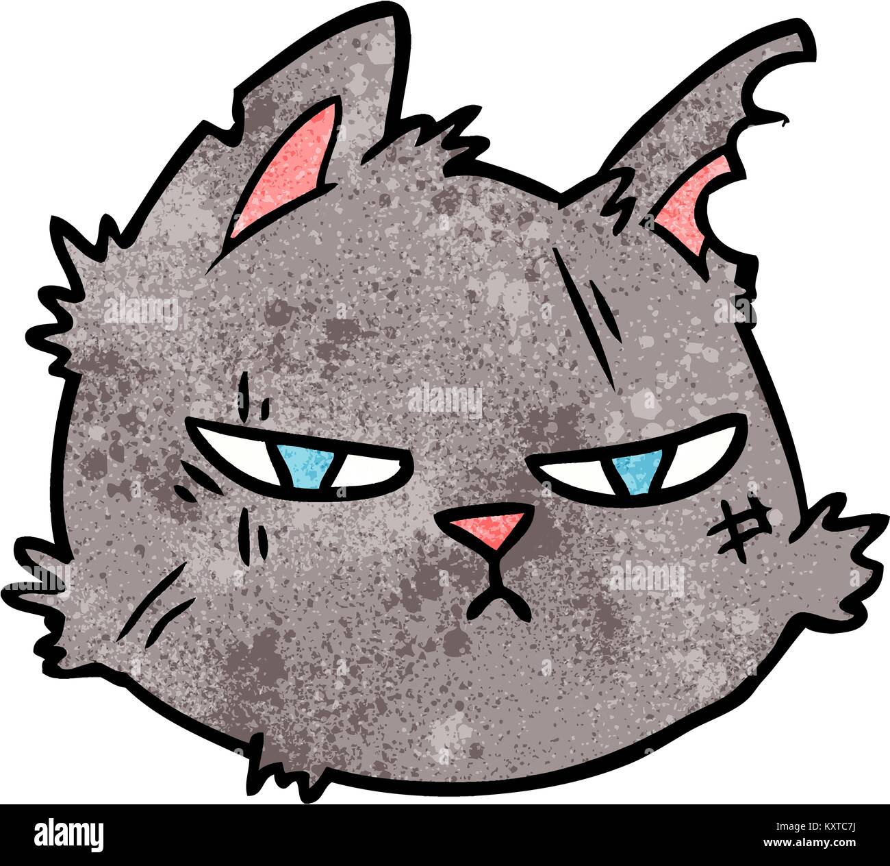 cartoon tough cat face Stock Vector Image & Art - Alamy