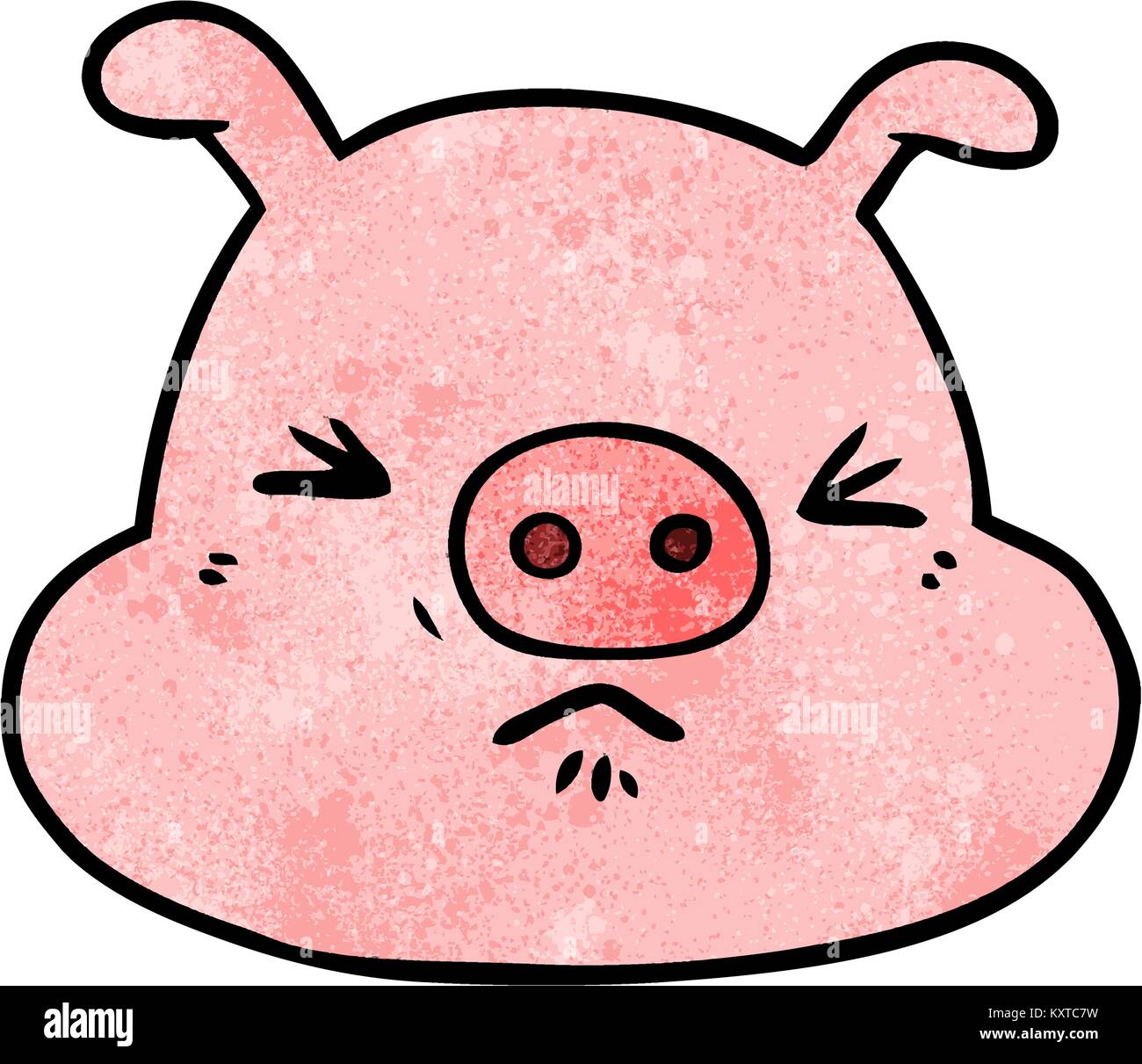 cartoon angry pig face Stock Vector Image & Art - Alamy