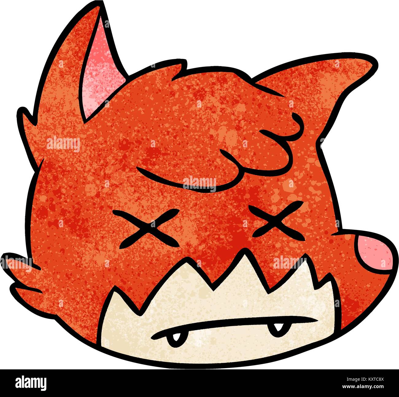 cartoon dead fox face Stock Vector Image & Art - Alamy