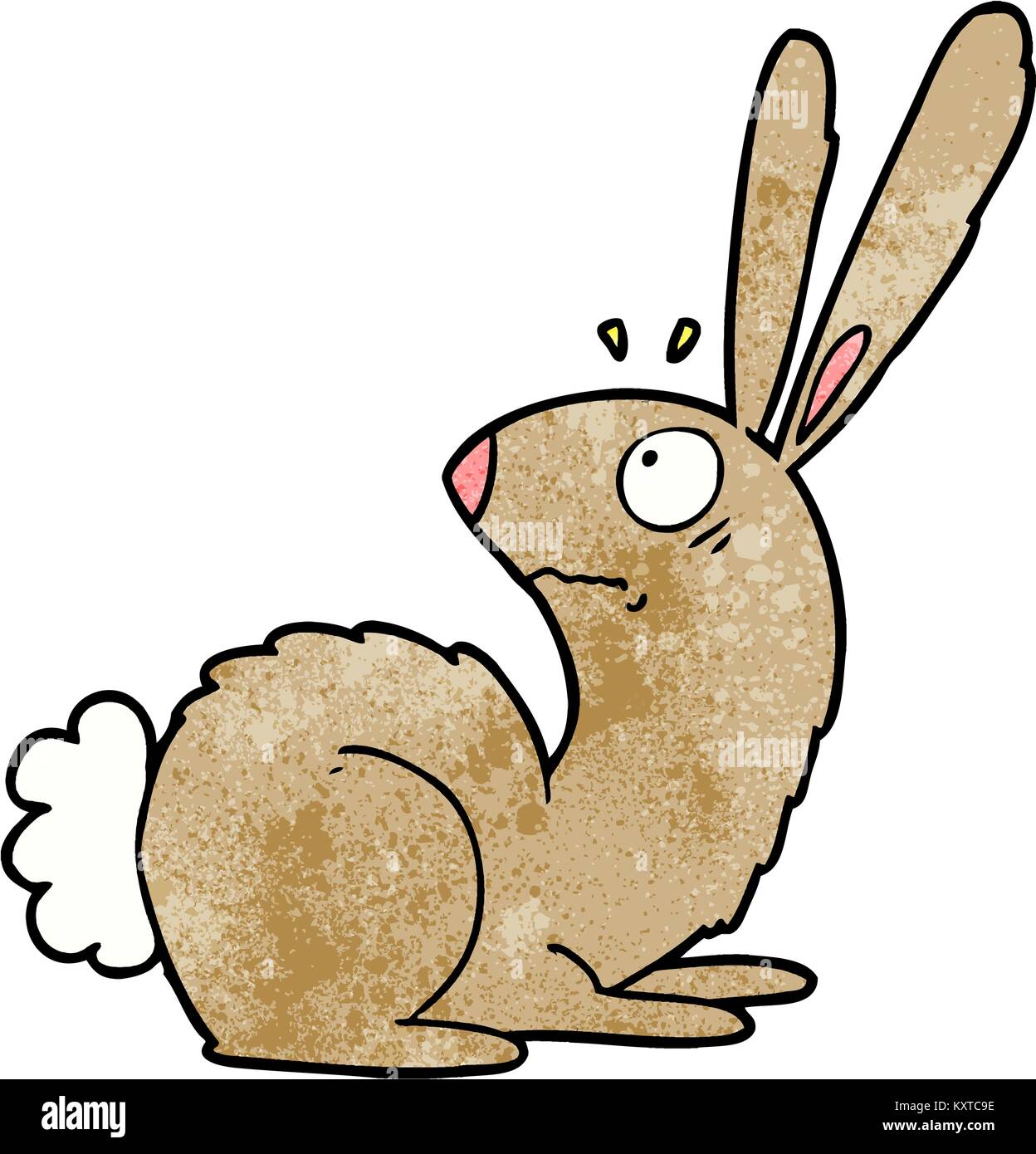 cartoon startled bunny rabbit Stock Vector Image & Art - Alamy