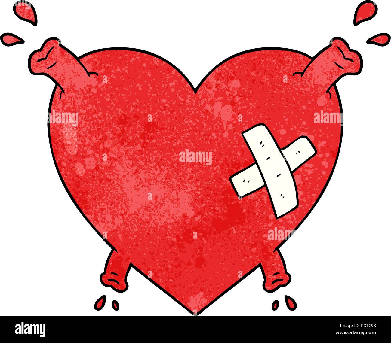 cartoon heart squirting blood Stock Vector Image & Art - Alamy