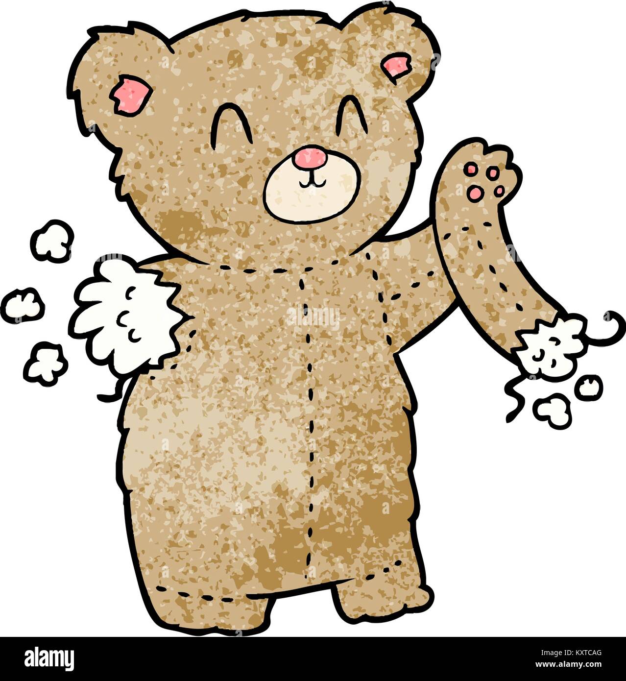 cartoon teddy bear with torn arm Stock Vector Image & Art - Alamy