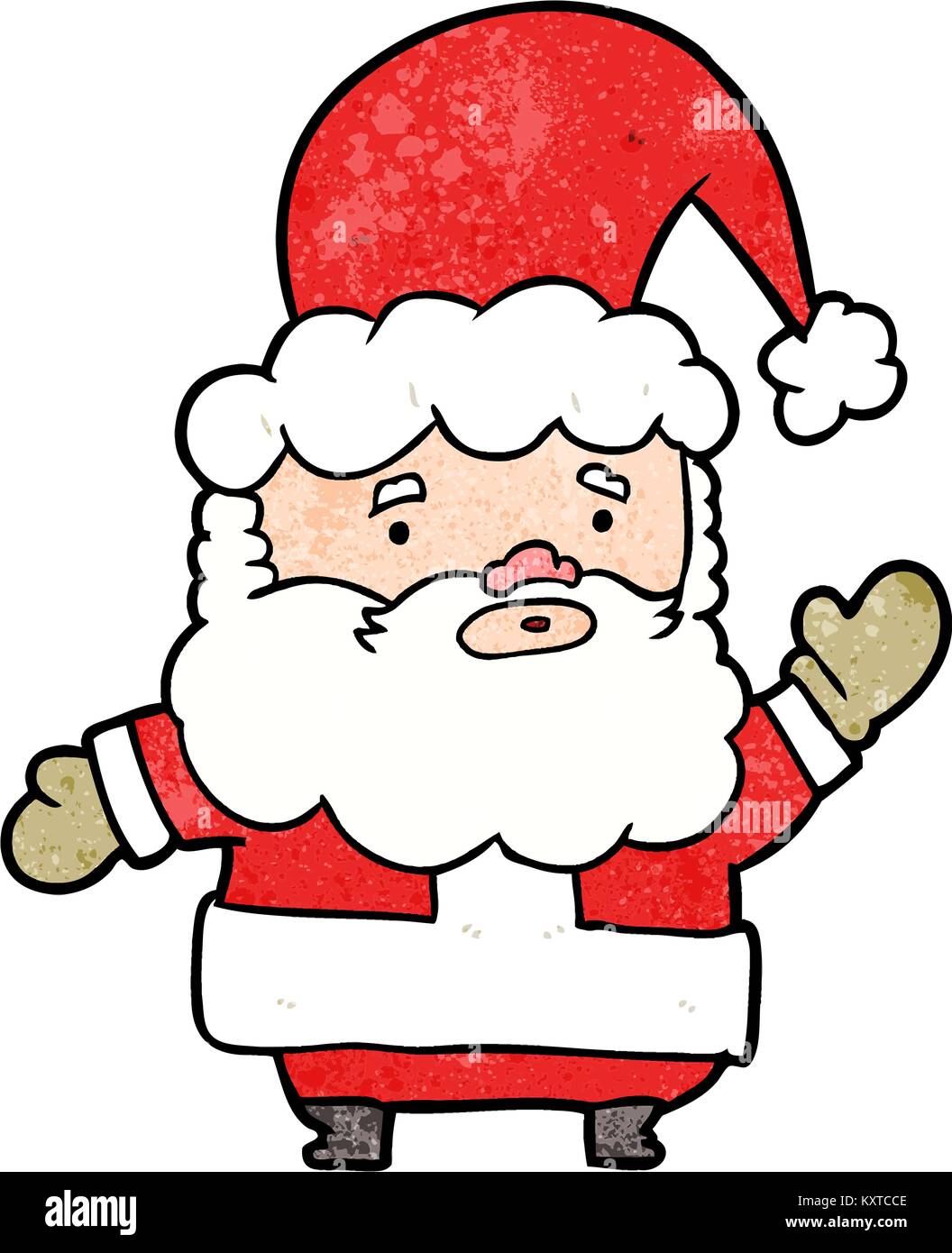 cartoon santa claus waving Stock Vector Image & Art - Alamy