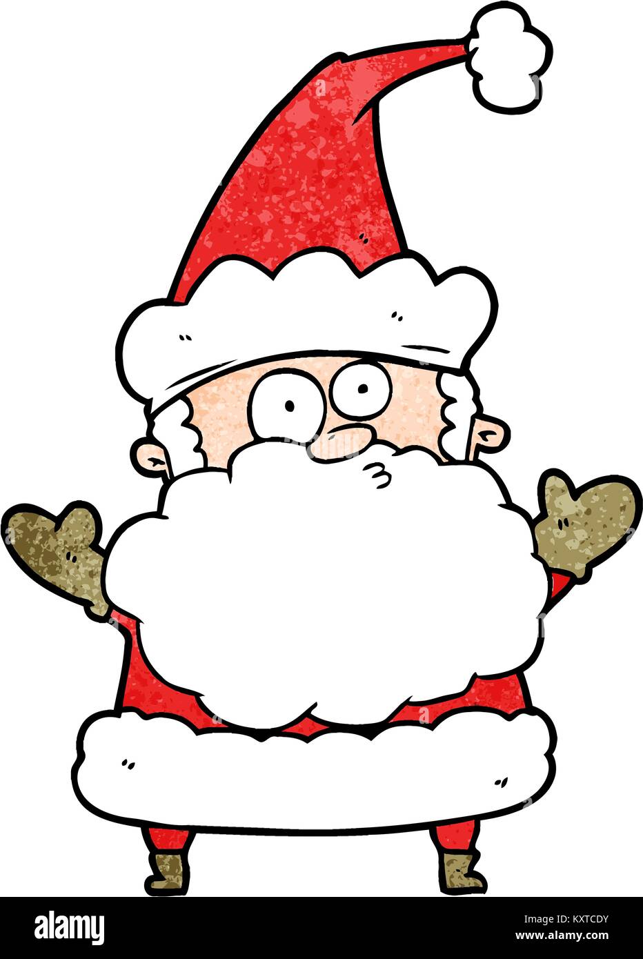 cartoon confused santa claus shurgging shoulders Stock Vector Image ...