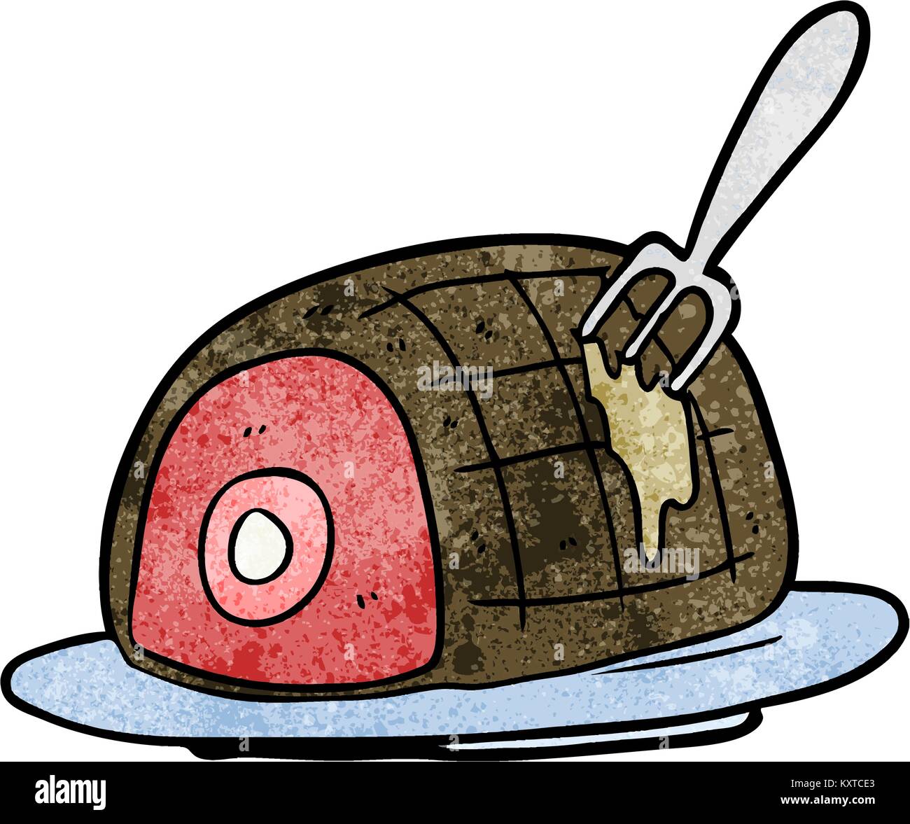 cartoon plate of cooked beef Stock Vector Image & Art - Alamy