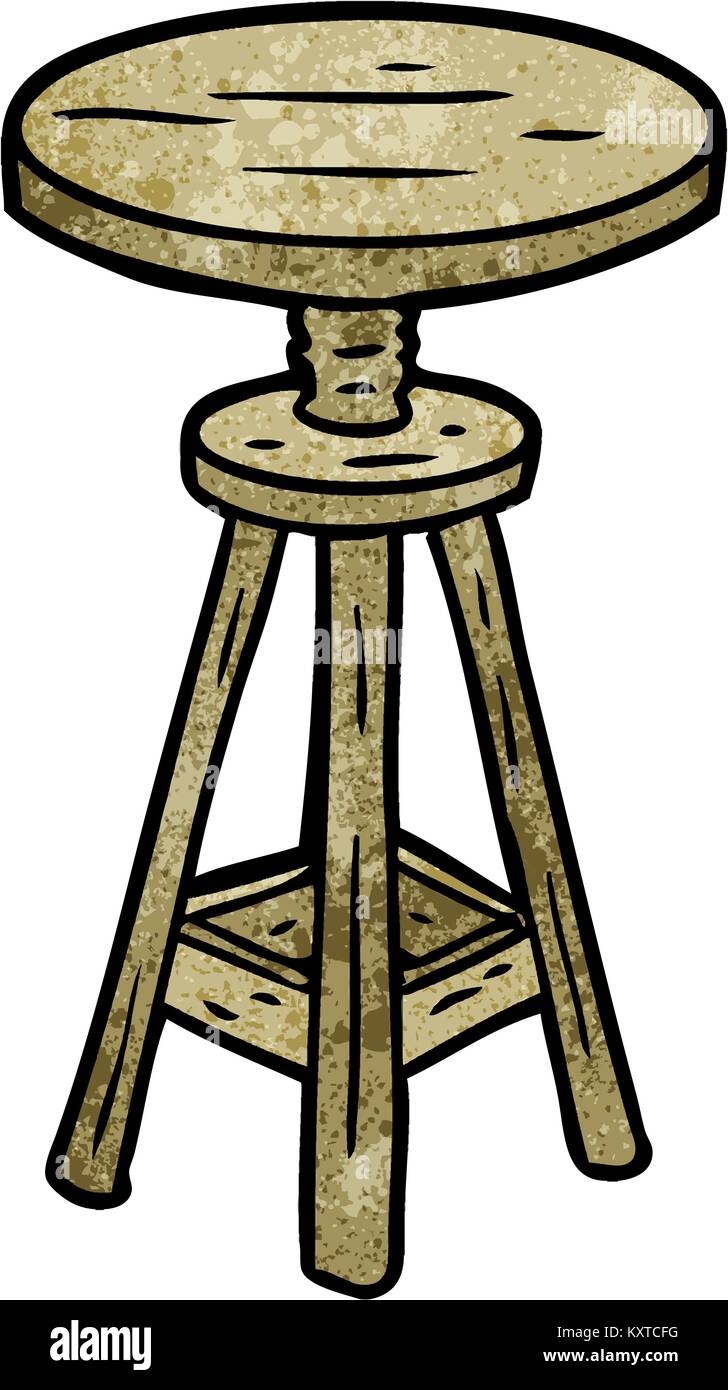 cartoon adjustable artist stool Stock Vector Image & Art - Alamy