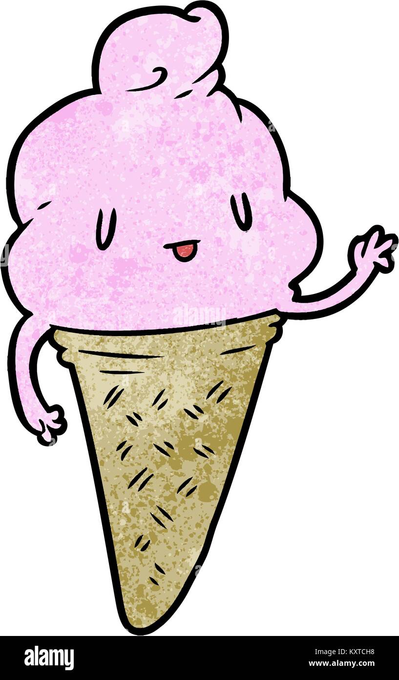 cute cartoon ice cream Stock Vector Image & Art - Alamy