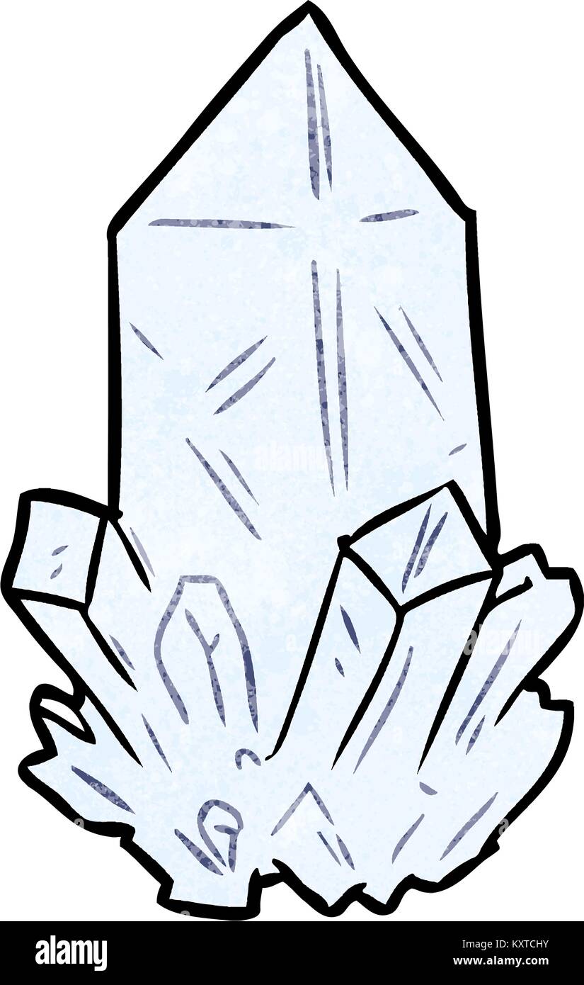 cartoon quartz crystal Stock Vector Art & Illustration, Vector Image ...