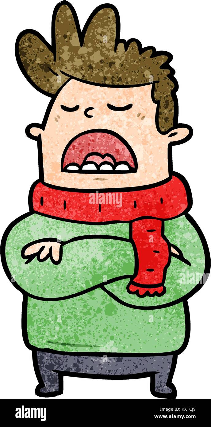 Funny man in christmas sweater Stock Vector Images - Alamy
