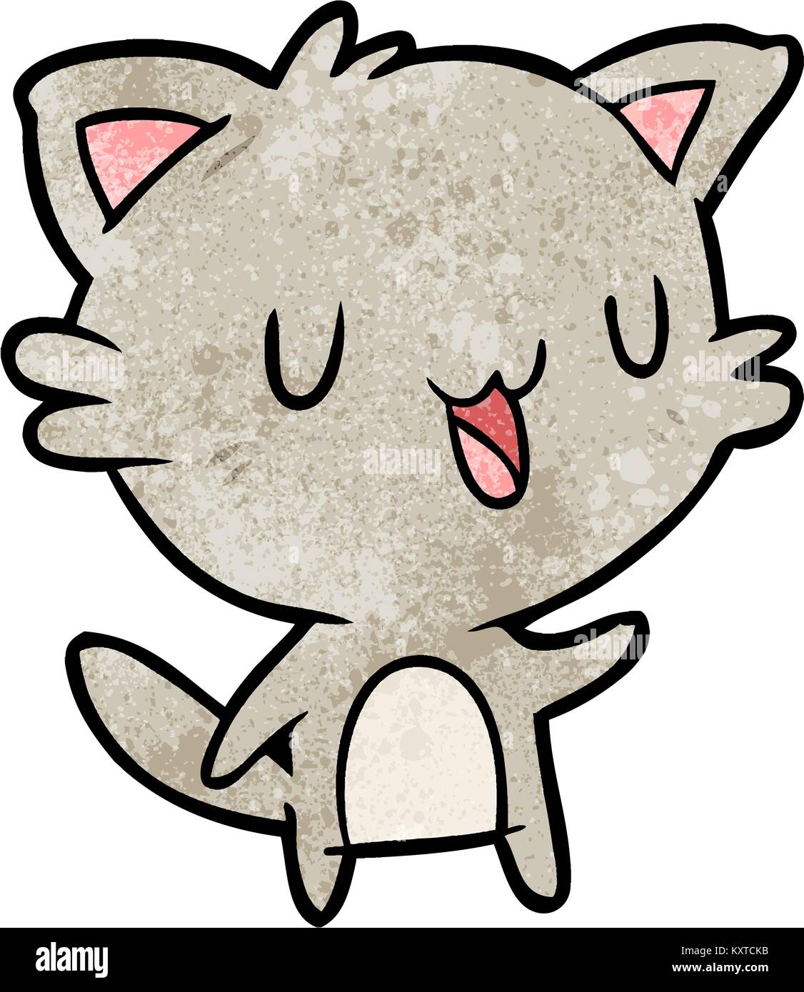 cartoon happy cat Stock Vector Image & Art - Alamy