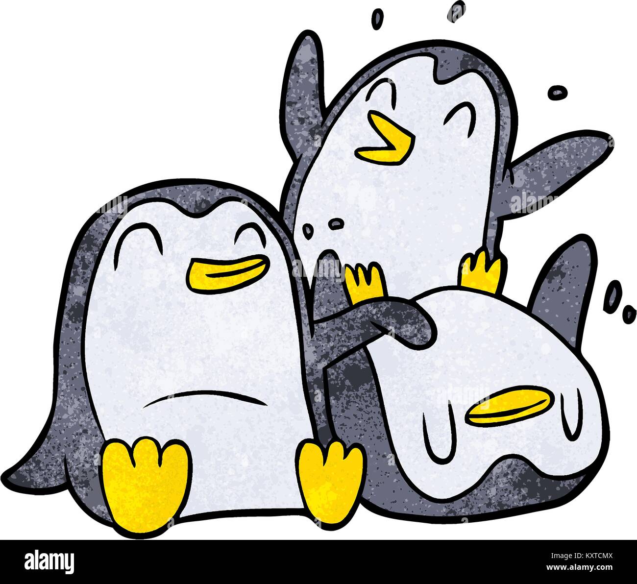 cartoon happy penguins Stock Vector Image & Art - Alamy