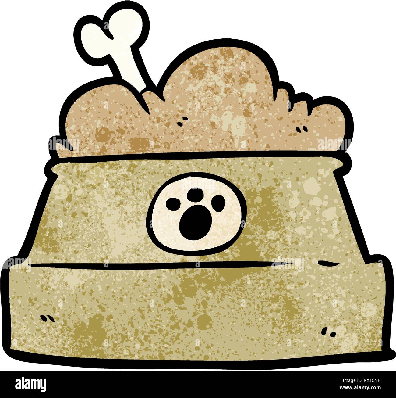 cartoon bowl of dog food Stock Vector Image & Art - Alamy