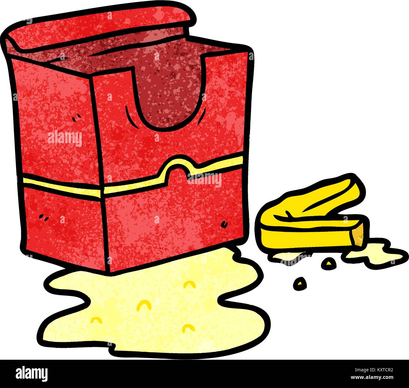 cartoon empty box of fries Stock Vector Image & Art - Alamy
