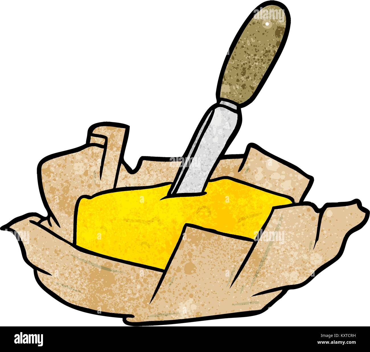 Freehand drawn cartoon butter hi-res stock photography and images - Alamy