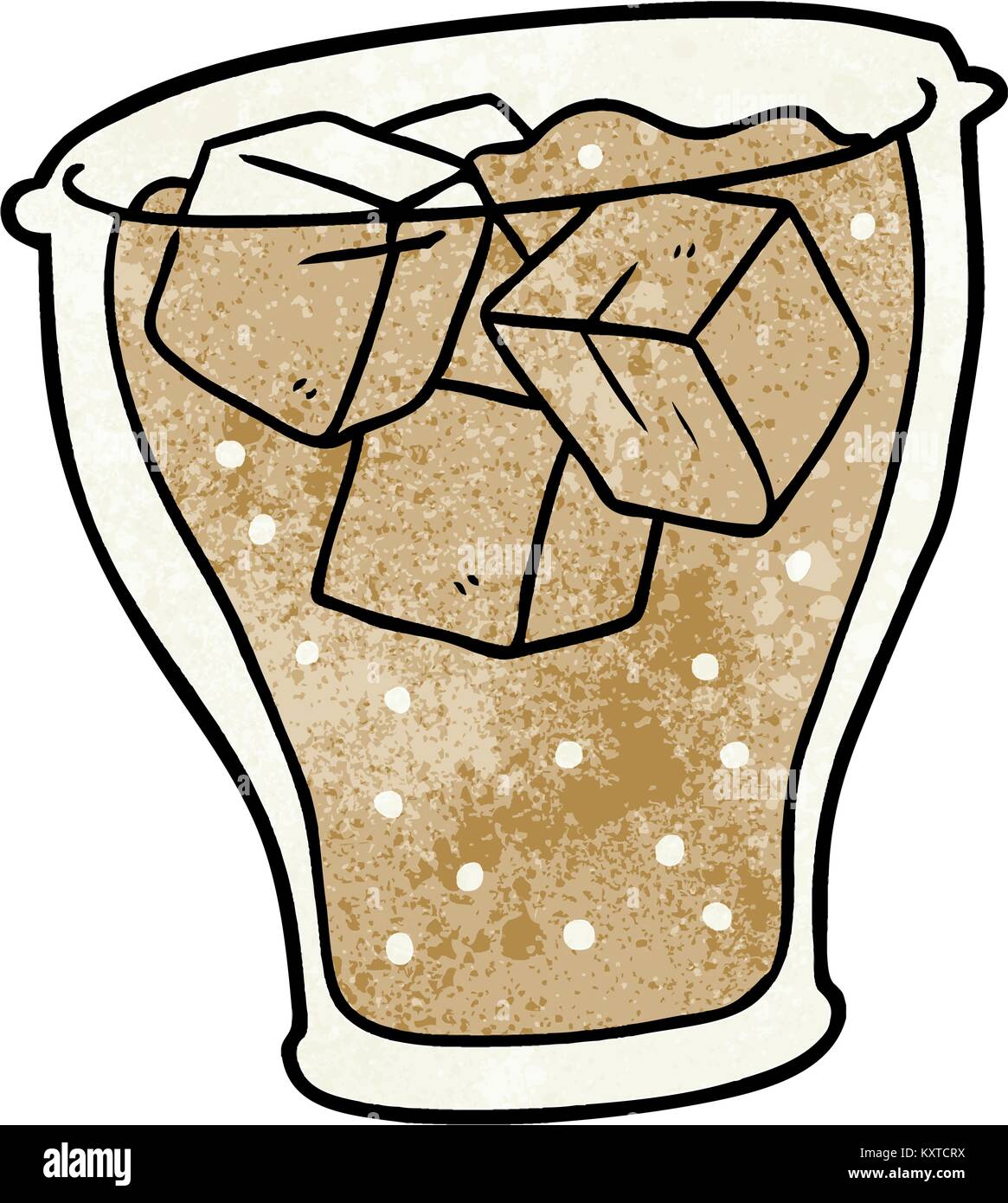 cartoon glass of cola with ice Stock Vector Image & Art - Alamy