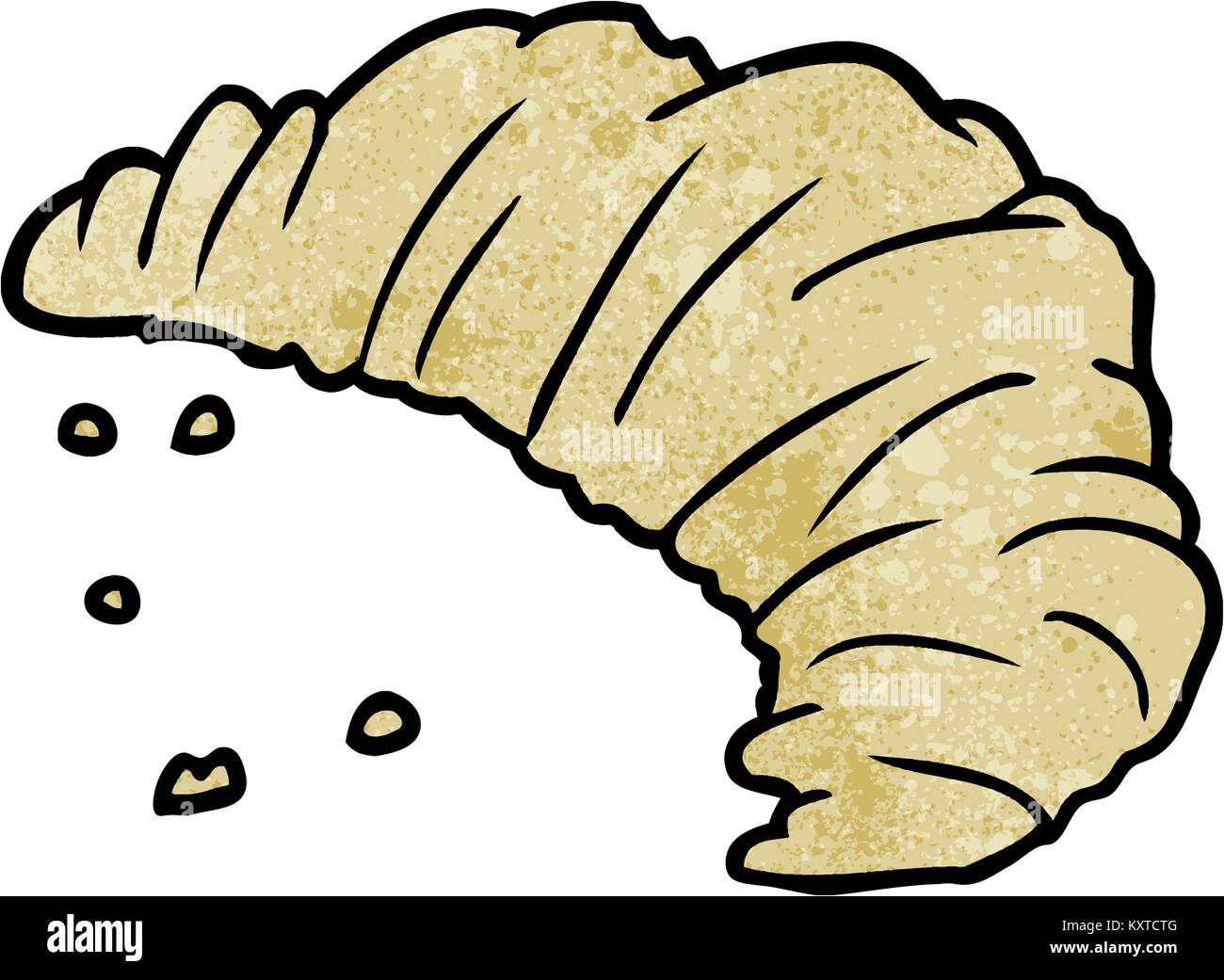 Freehand Drawn Cartoon Croissant High Resolution Stock Photography and ...