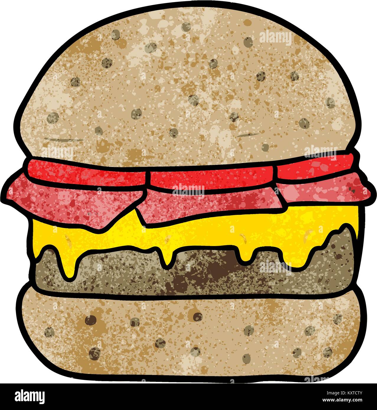 cartoon stacked burger Stock Vector Image & Art - Alamy