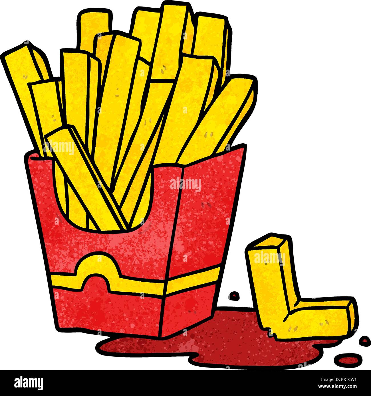 cartoon junk food fries Stock Vector Image & Art - Alamy