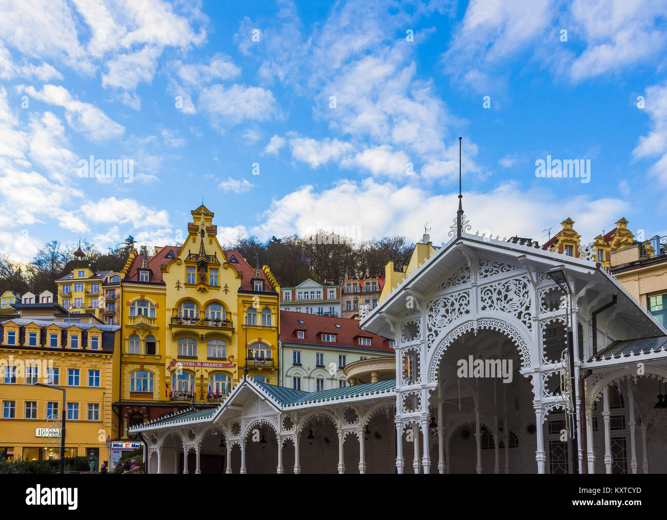Hot springs colonnade in Karlovy Vary Stock Photo - Alamy