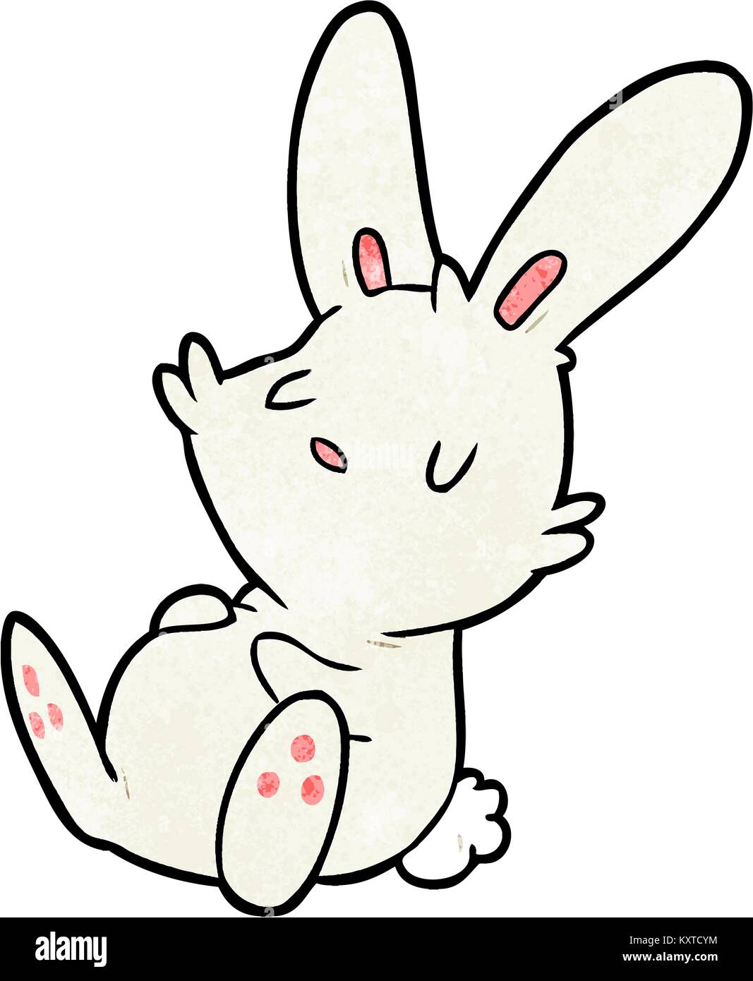 cute cartoon rabbit sleeping Stock Vector Image & Art - Alamy