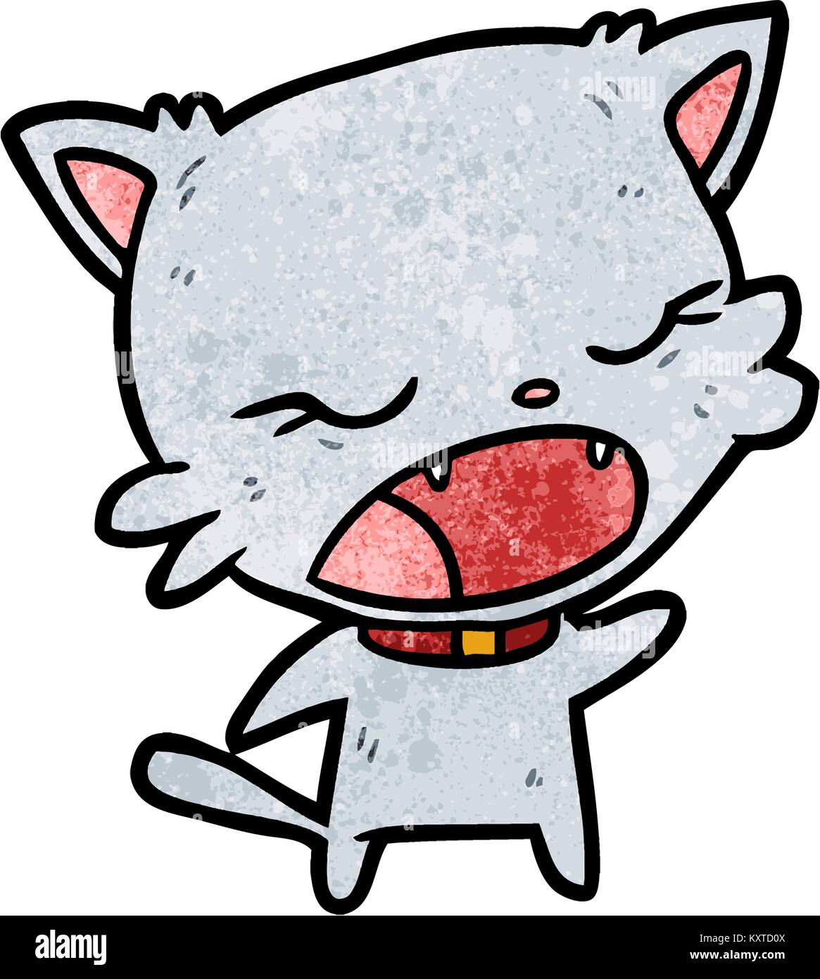 cute cartoon cat talking Stock Vector Image & Art - Alamy