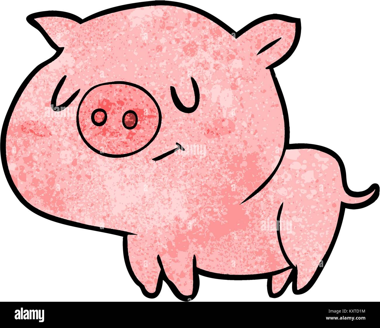 cute cartoon pig Stock Vector Image & Art - Alamy
