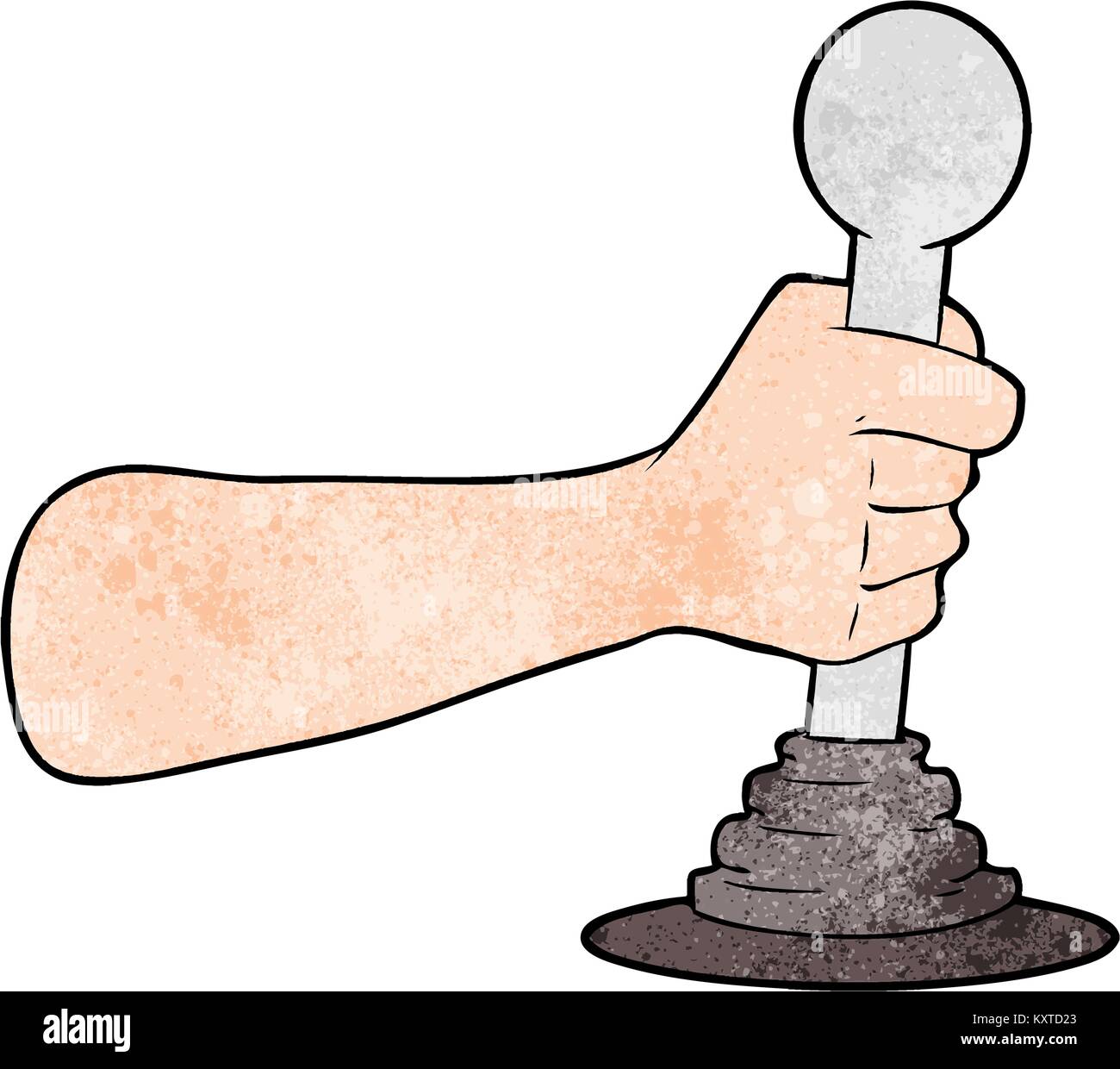 cartoon hand pulling lever Stock Vector Image & Art - Alamy