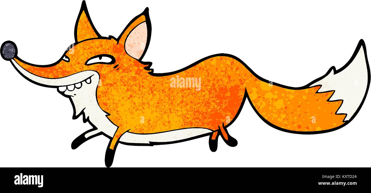 cute cartoon sly fox Stock Vector Image & Art - Alamy