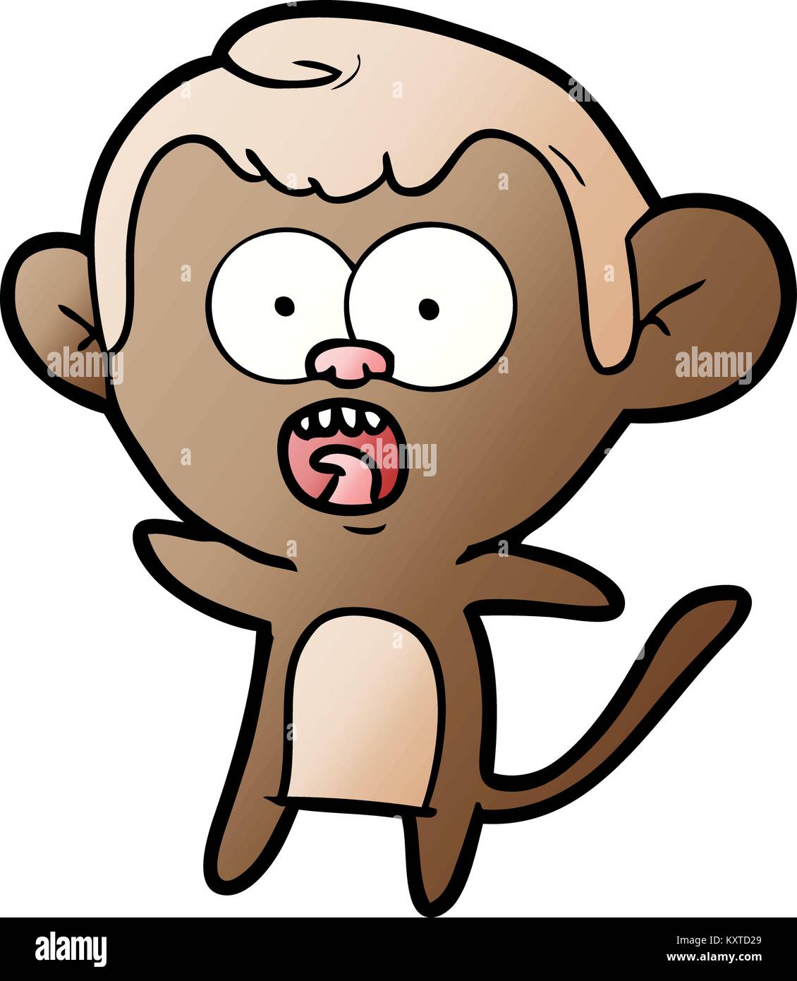cartoon shocked monkey Stock Vector Image & Art - Alamy