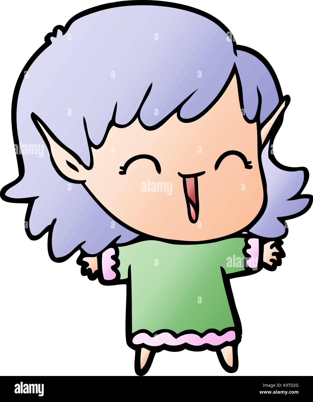 cartoon elf girl Stock Vector Image & Art - Alamy